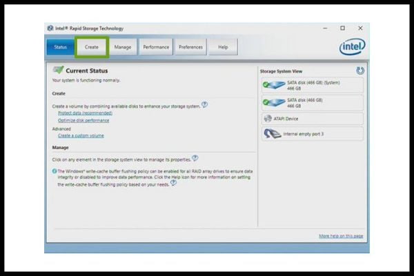 How to create a RAID 1 volume within Windows using the Intel Rapid ...